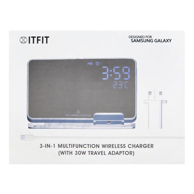 Samsung ITFIT C&T 3-In-1 Multifunction Wireless Charger (With 30W ...